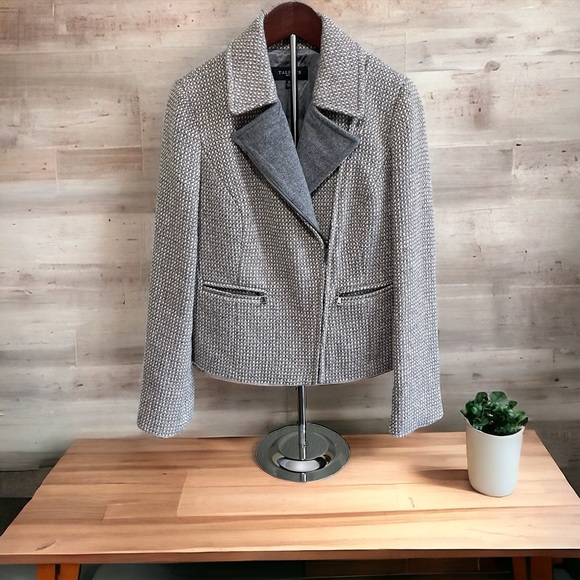 Talbots | Jackets & Coats | Talbots Tweed Wool Blend Full Zip ...